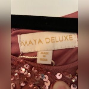 Maya Deluxe | Dresses | Maya Deluxe Desert Rose Pink Sequin Plus Gown ...